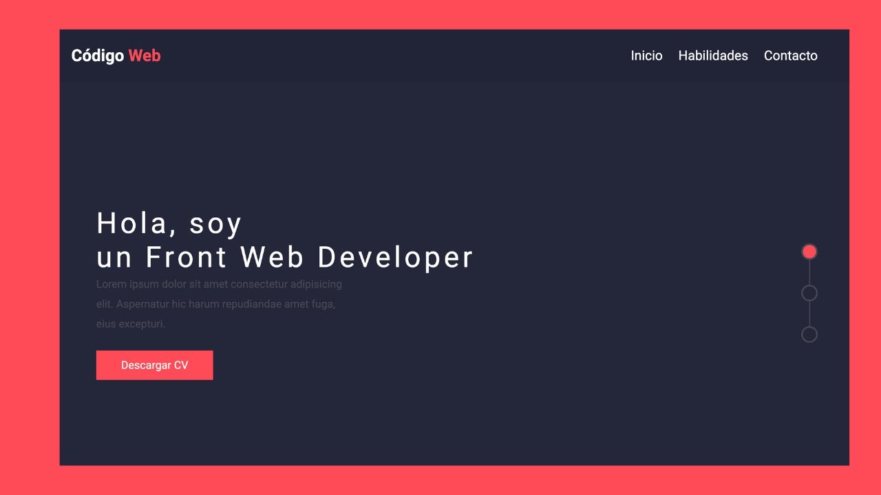 Porfolio Básico - HTML & CSS - Practica con este proyecto simple. - YouTube