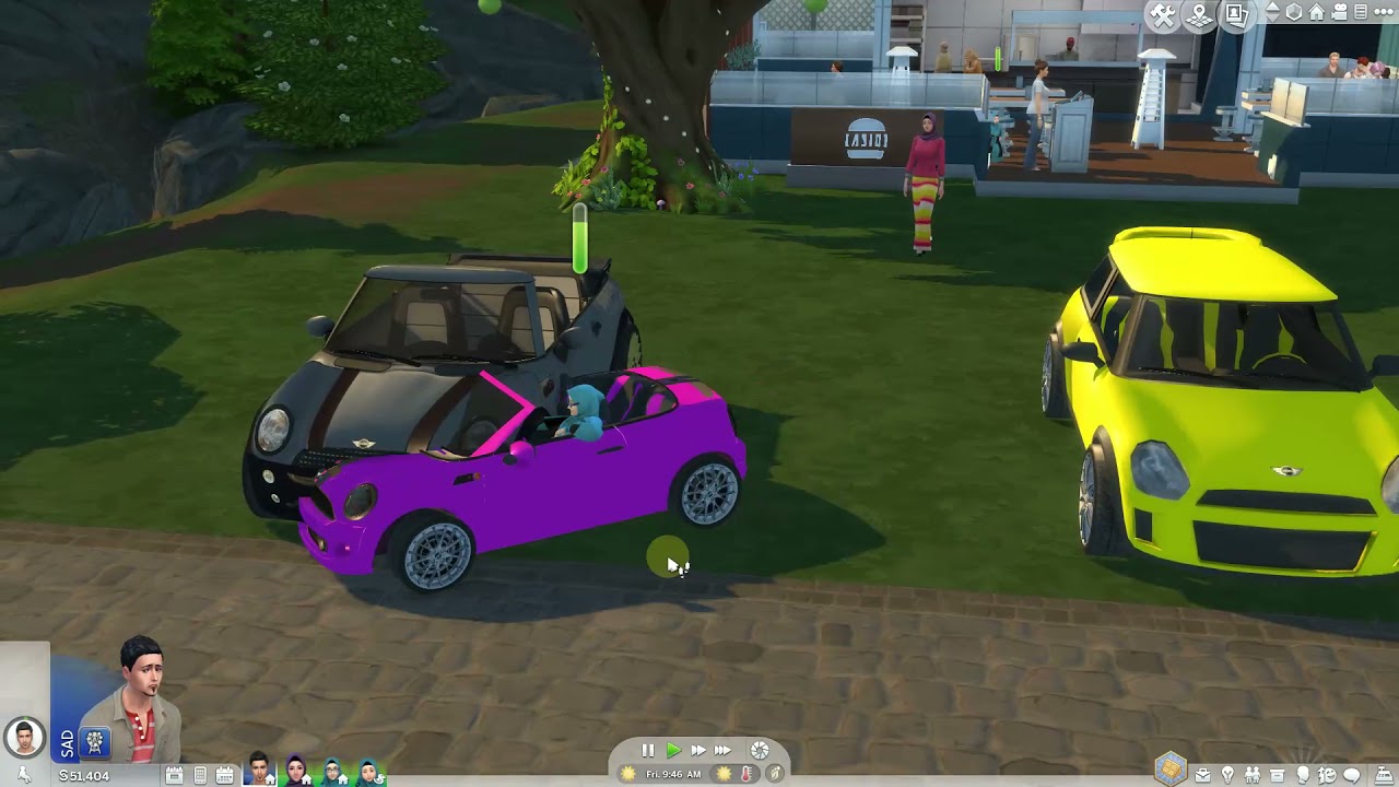 the sims 4 cars mini cooper all age and harley vrod - YouTube