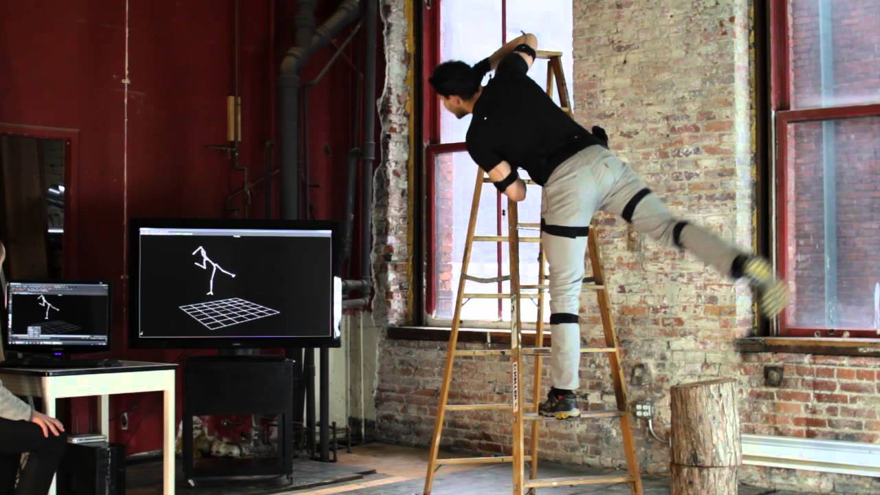 Shadow - a full body wearable sensor network for motion capture - YouTube