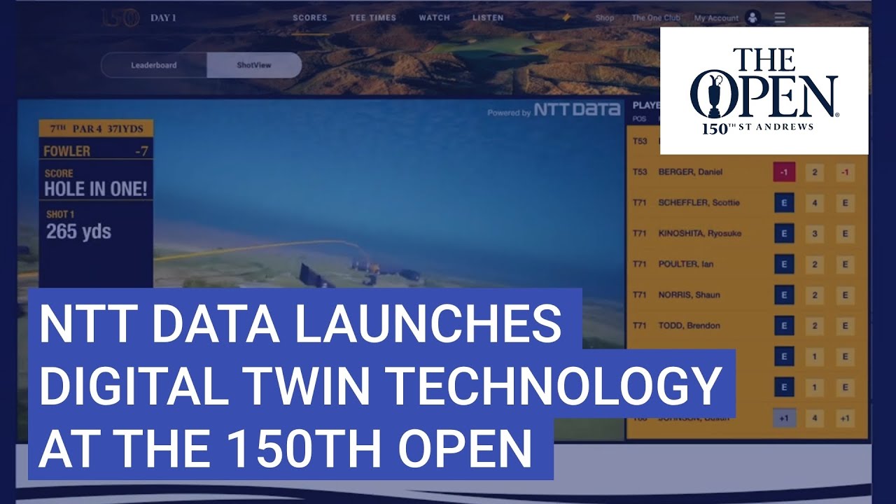 NTT DATA Launches Digital Twin Technology at The 150th Open - YouTube