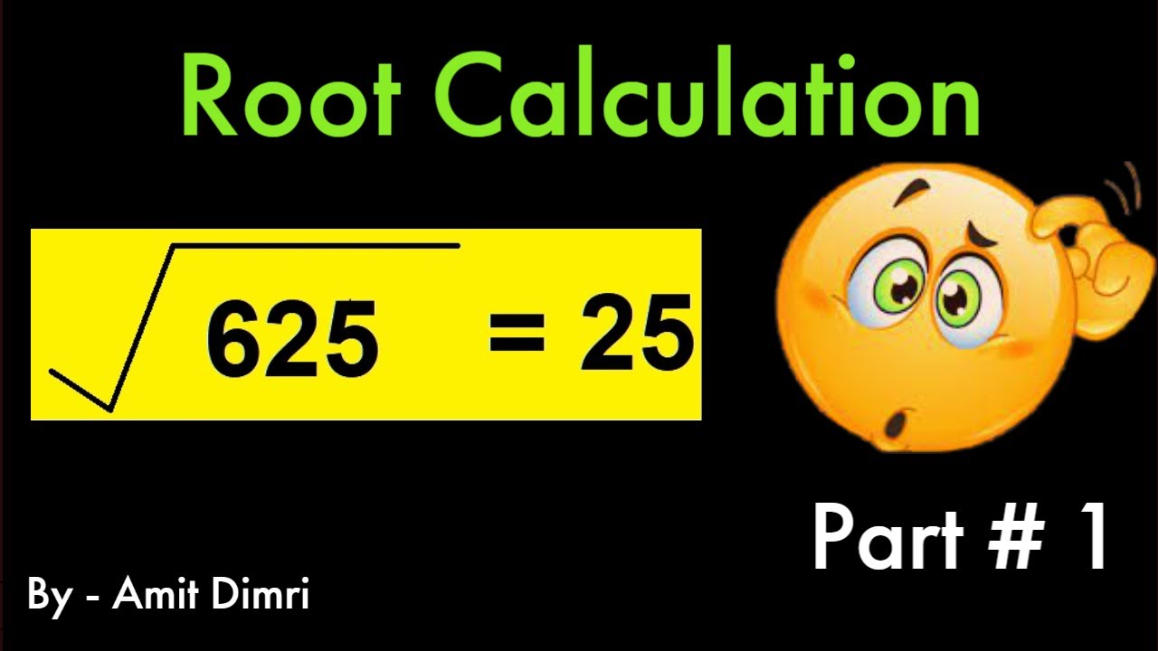 Root Calculation (Long Division Method) - Part -1 - By Amit Dimri #root ...
