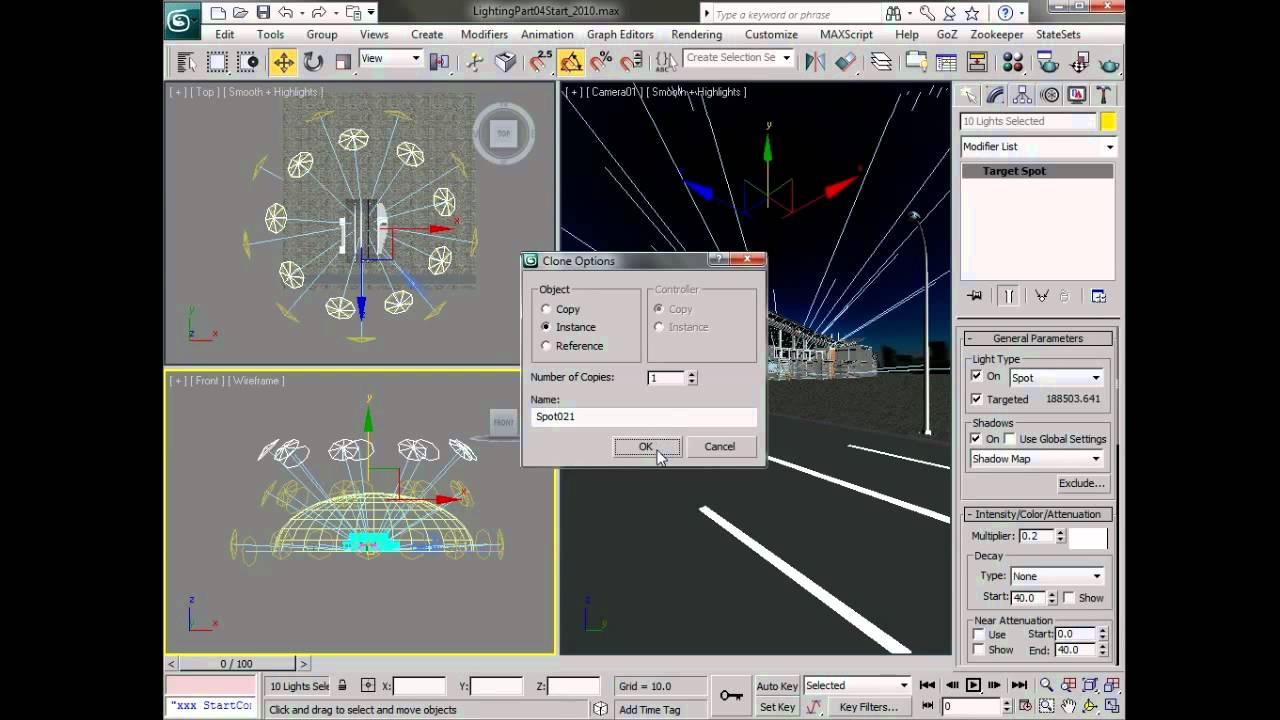 Light an exterior scene in 3ds Max - YouTube