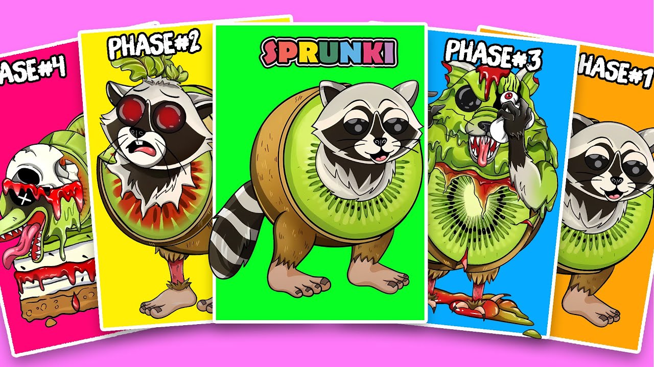 Sprunki Italian brainrot Pi Pi Kiwi Phases 1vs2vs3vs4 | Sprunki Sticker ...
