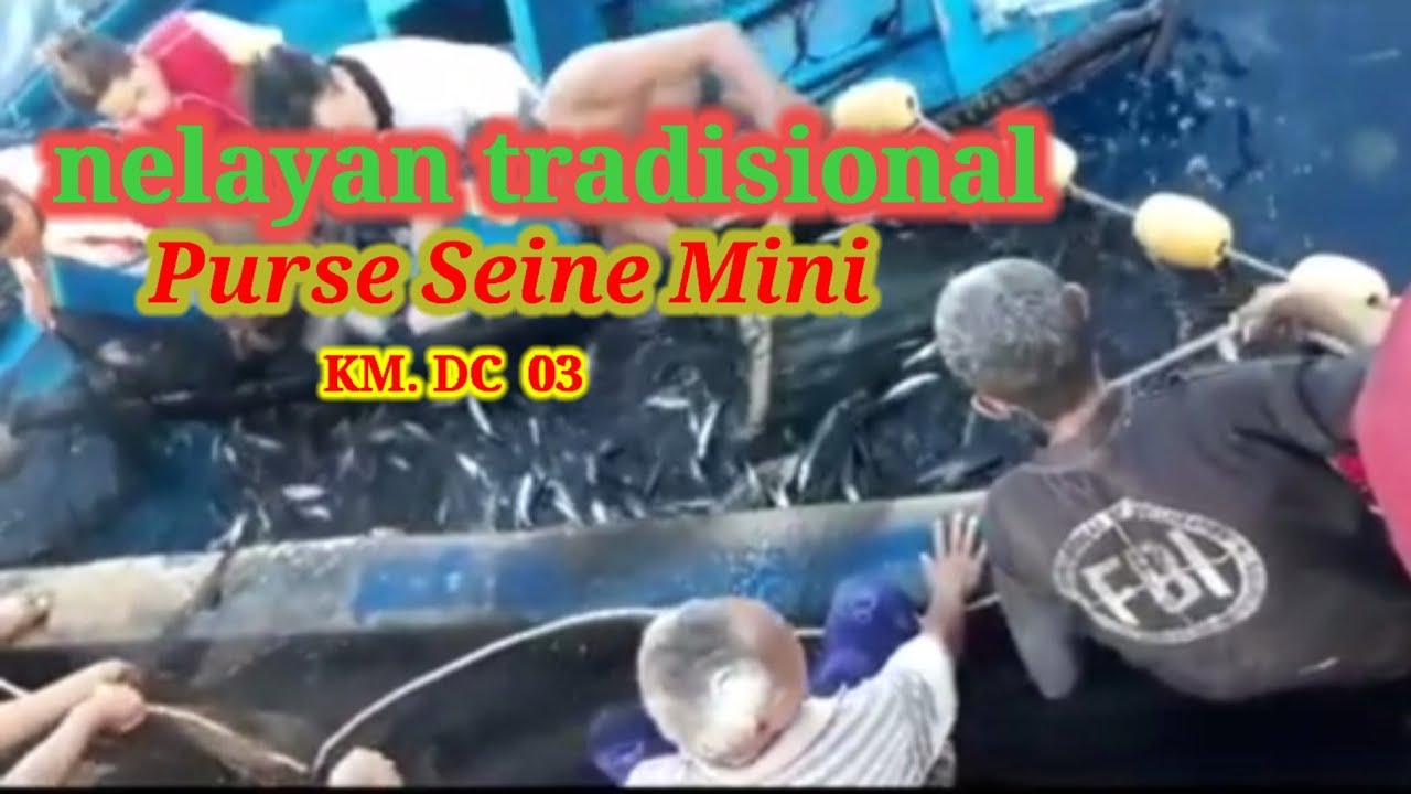 Pengoperasian mini purse seine di laut sulawesi || alat tangkap purse ...