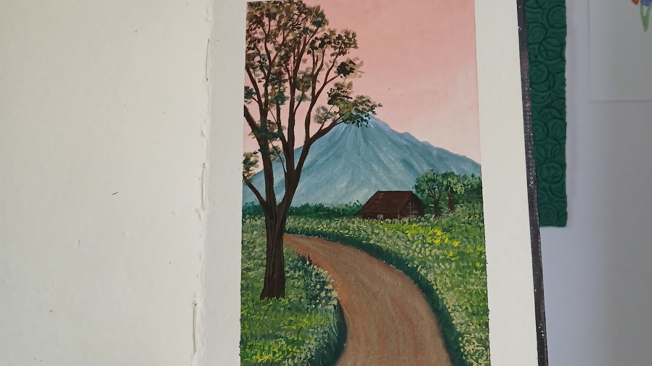 Easy countryside painting - YouTube