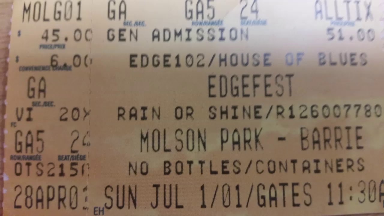 The Tea Party Edgefest July 1, 2001 Barrie Ontario - YouTube