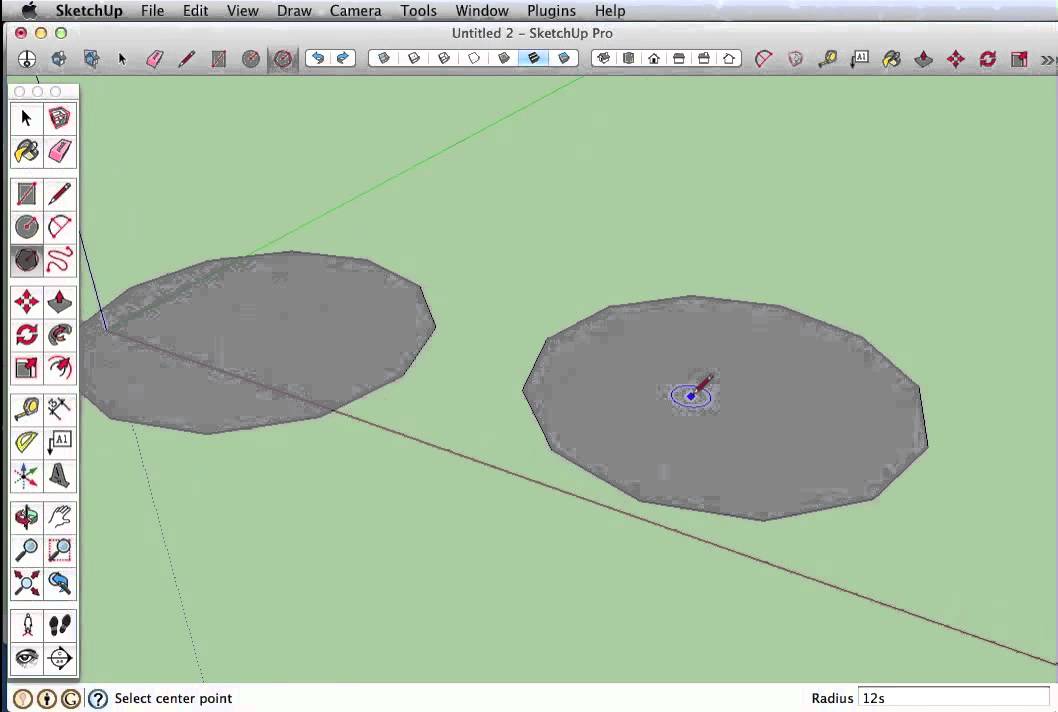 07 SketchUp Circle en Polygonen - YouTube