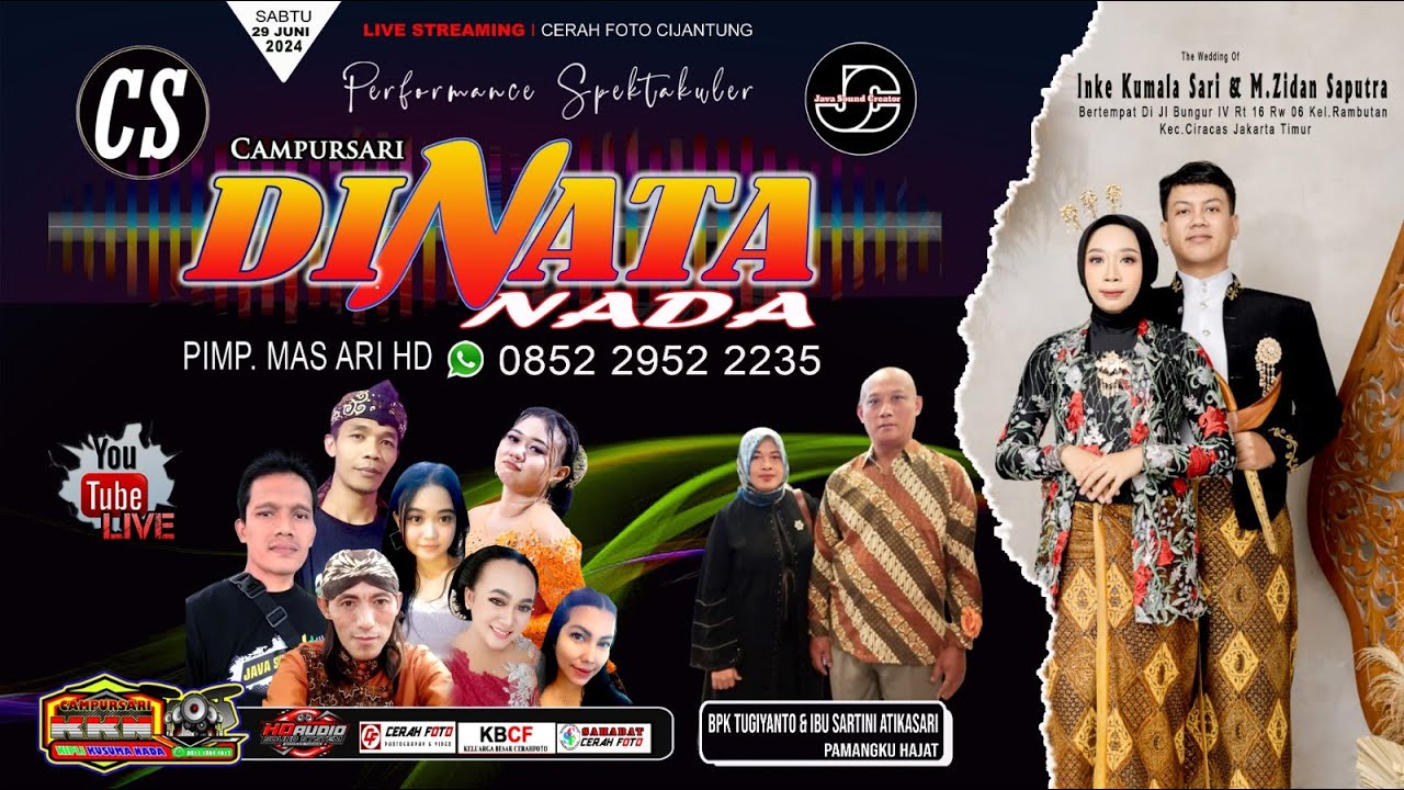 LIVE 🔴CAMPURSARI DINATA NADA - PERNIKAHAN "INKE KUMALA SARI & M. ZIDAN ...