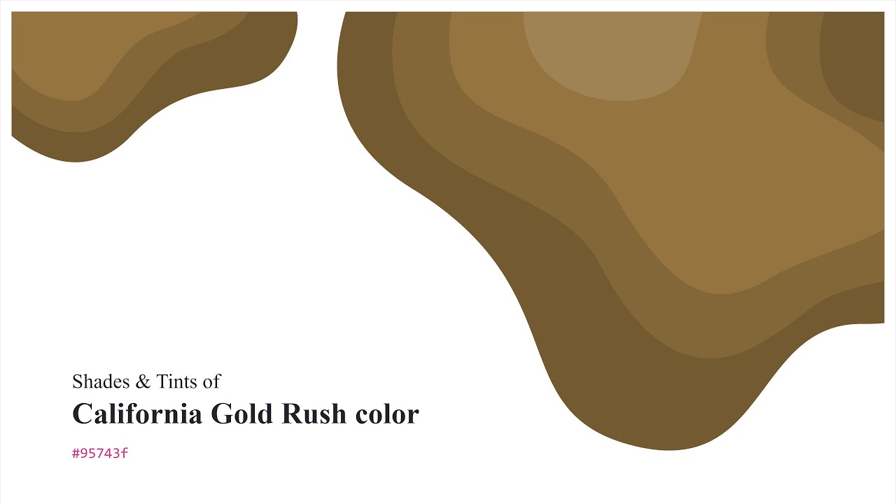 Shades & Tints of California Gold Rush color #95743f A Warm Orange ...