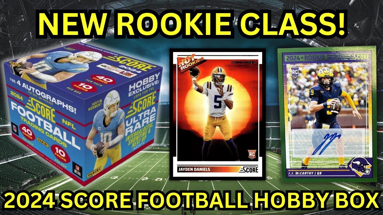 GREAT BOX! 2024 SCORE FOOTBALL HOBBY BOX REVIEW! - YouTube