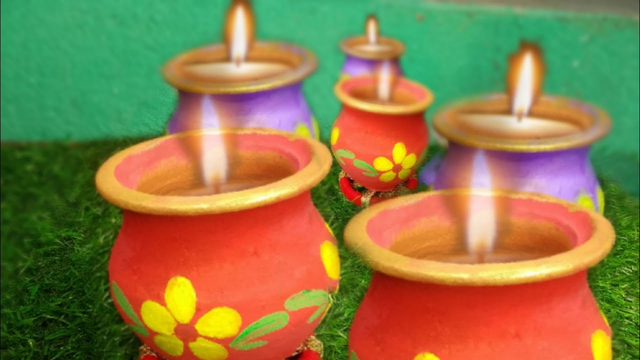 Diwali Special Pot colouring Easy Design idea 2023 @RanjanArtGallery ...