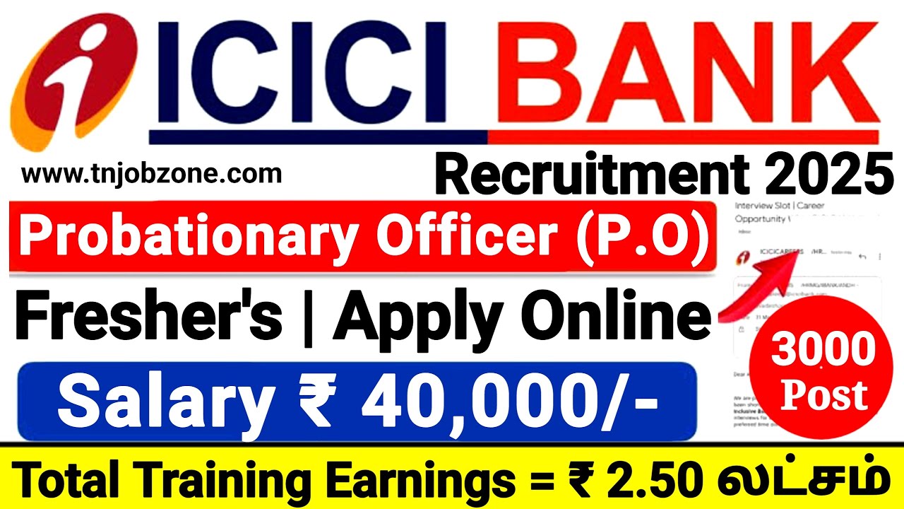 ICICI BANK RECRUITMENT 2025 😍 ICICI BANK PO NOTIFICATION 2025 👉ICICI BANK MANIPAL PO PROGRAMME ...