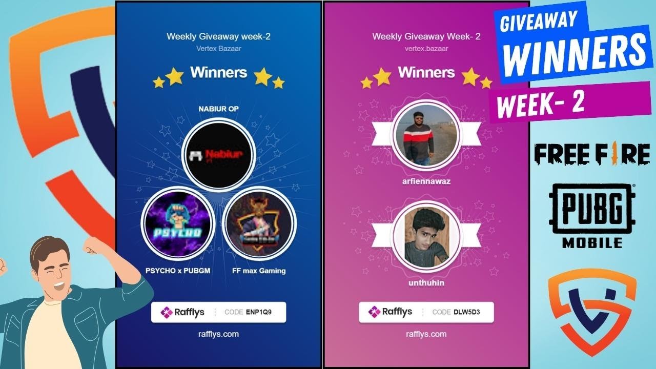 Weekly giveaway: Week 2 winners. See who gets Free Fire diamonds & PUBG ...