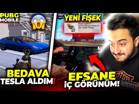 BEDAVAYA TESLA ALDIM! ÜCRETSİZ GELİYOR! YENİ FİŞEK GELDİ! OTOPİLOT VAR! PUBG Mobile