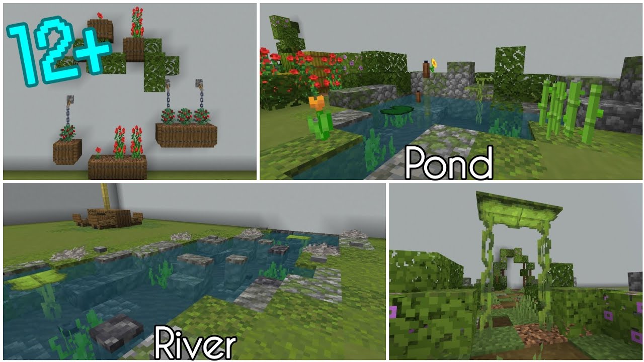 12+ Nature Build Hacks | Minecraft - YouTube