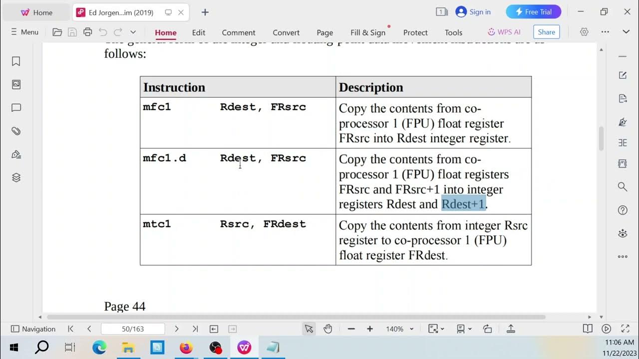 Integer / Floating-Point Register Data Movement. Lập trình MIPS Assembly - YouTube