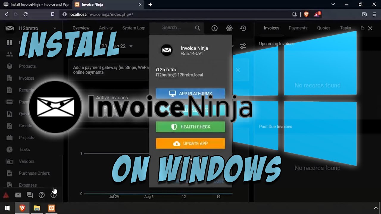 Install InvoiceNinja - Invoice and Payment Manager - On Windows - YouTube