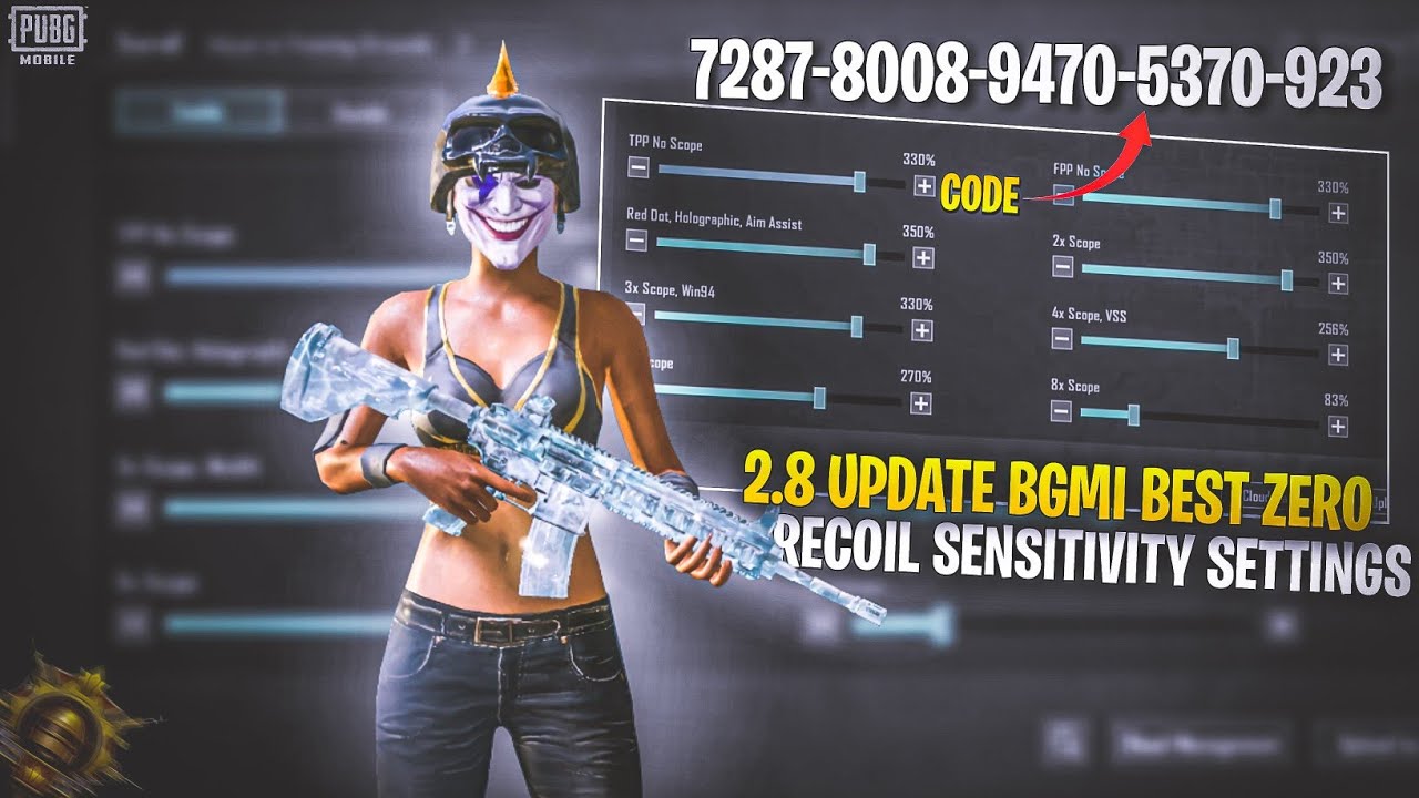 2.8 UPDATE BEST BGMI🔥Sensitivity Settings Bgmi Montage Sensitivity Code ...