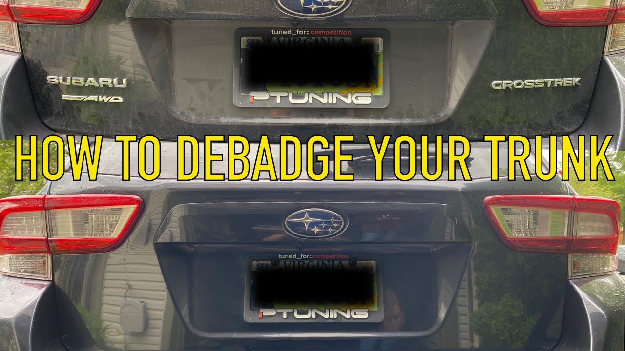 How to Debadge Your SUBARU trunk | Removing all the emblems from the ...