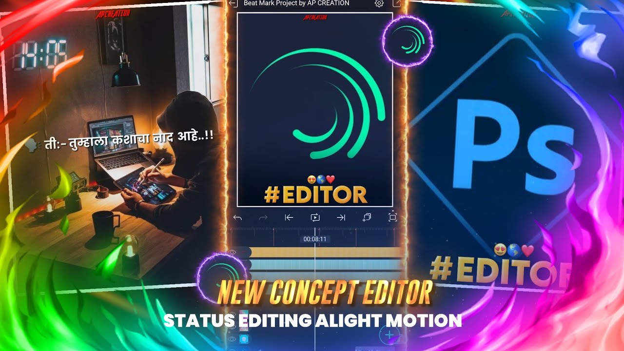 🤩New concept editor special video editing in alight motion 💖||🔥editor ...