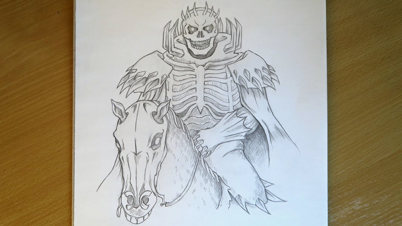 How to Draw Skull Knight | Berserk | Step by Step Anime Drawing ...