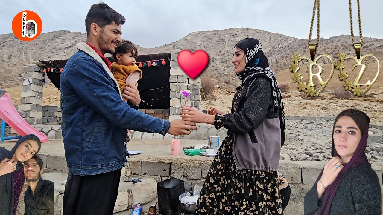 Zulfa and Ramin's romantic nomadic life Zulfa's gift of a necklace to ...