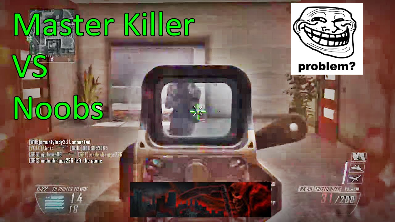 Black Ops 2 Master Killer Destroys Noobs - YouTube