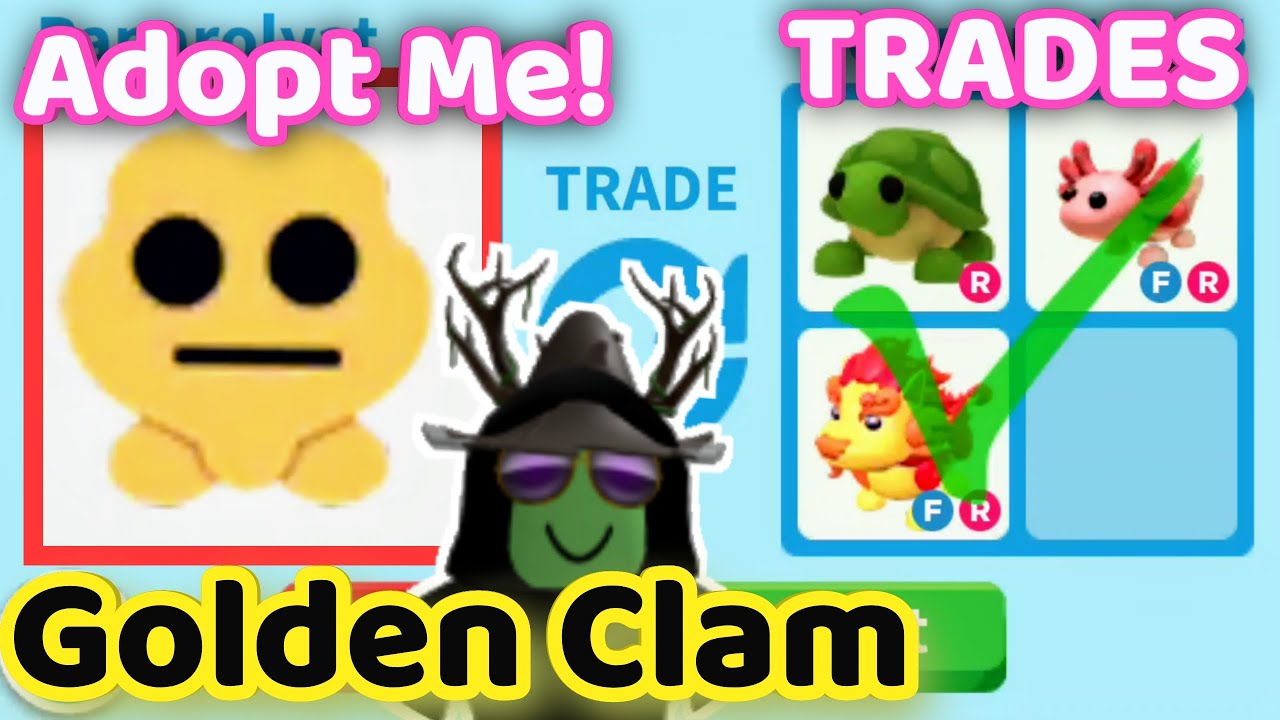 Trading GOLDEN CLAM in Adopt Me Snow Weather Update #goldenclamtrade ...