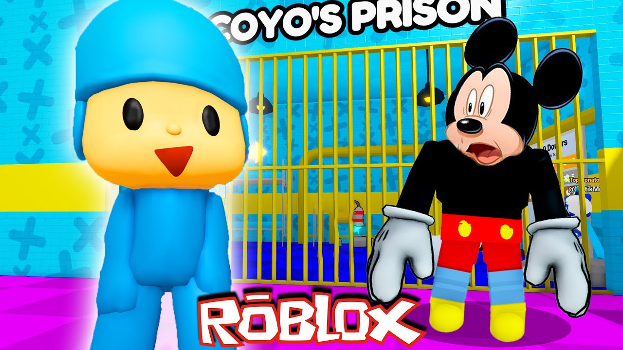 Mickey Mouse ESCAPE POCOYO'S PRISON RUN OBBY in Roblox - YouTube