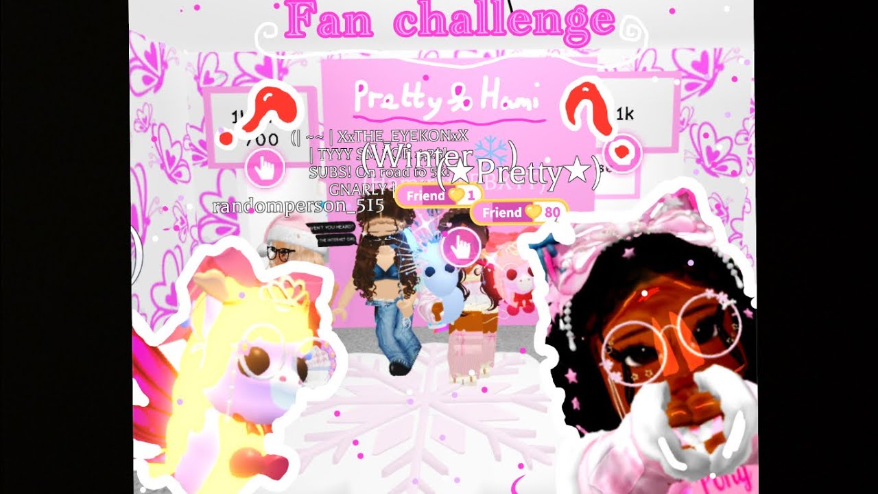 Fan challenge! (In adopt me!)💓 - YouTube