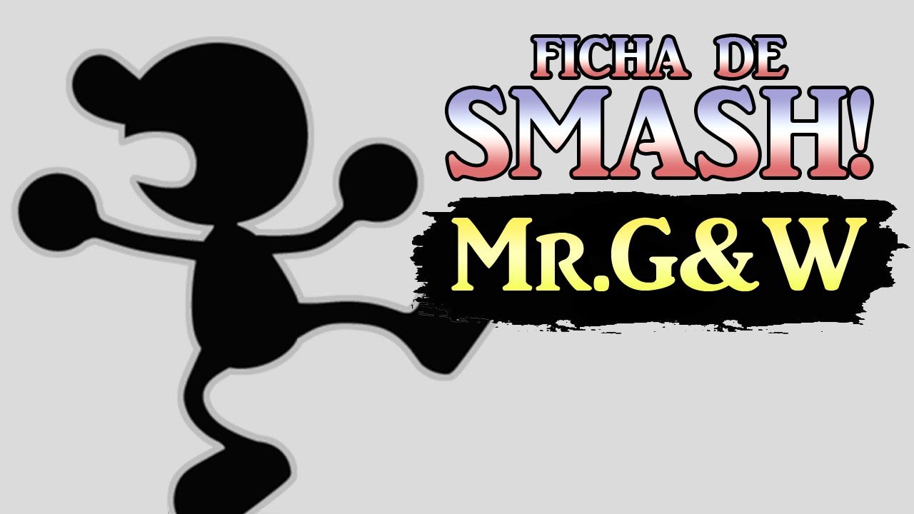 SUPER SMASH BROS ~ FICHA DE PERSONAJE | MR GAME & WATCH - YouTube