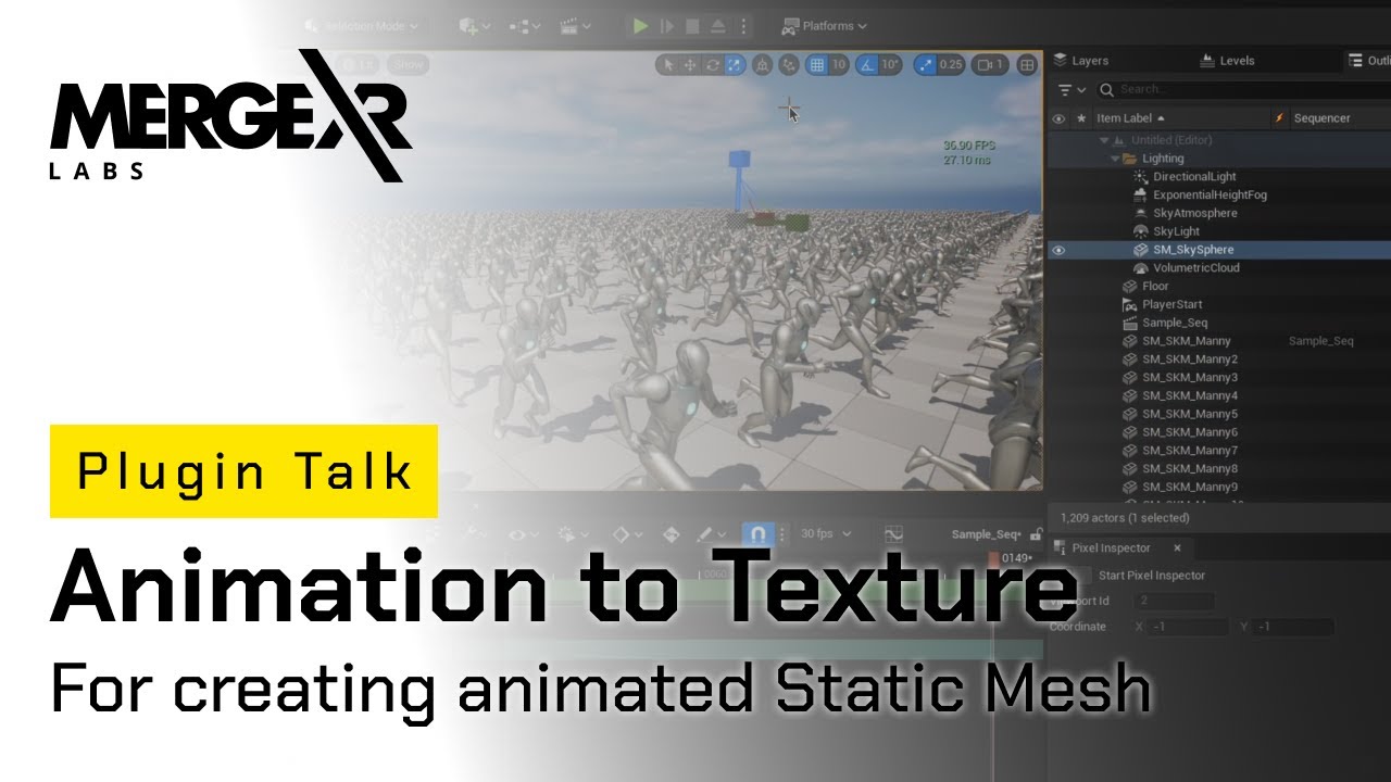 Animation To Texture Tutorial | How to create huge crowd | MergeXR ...