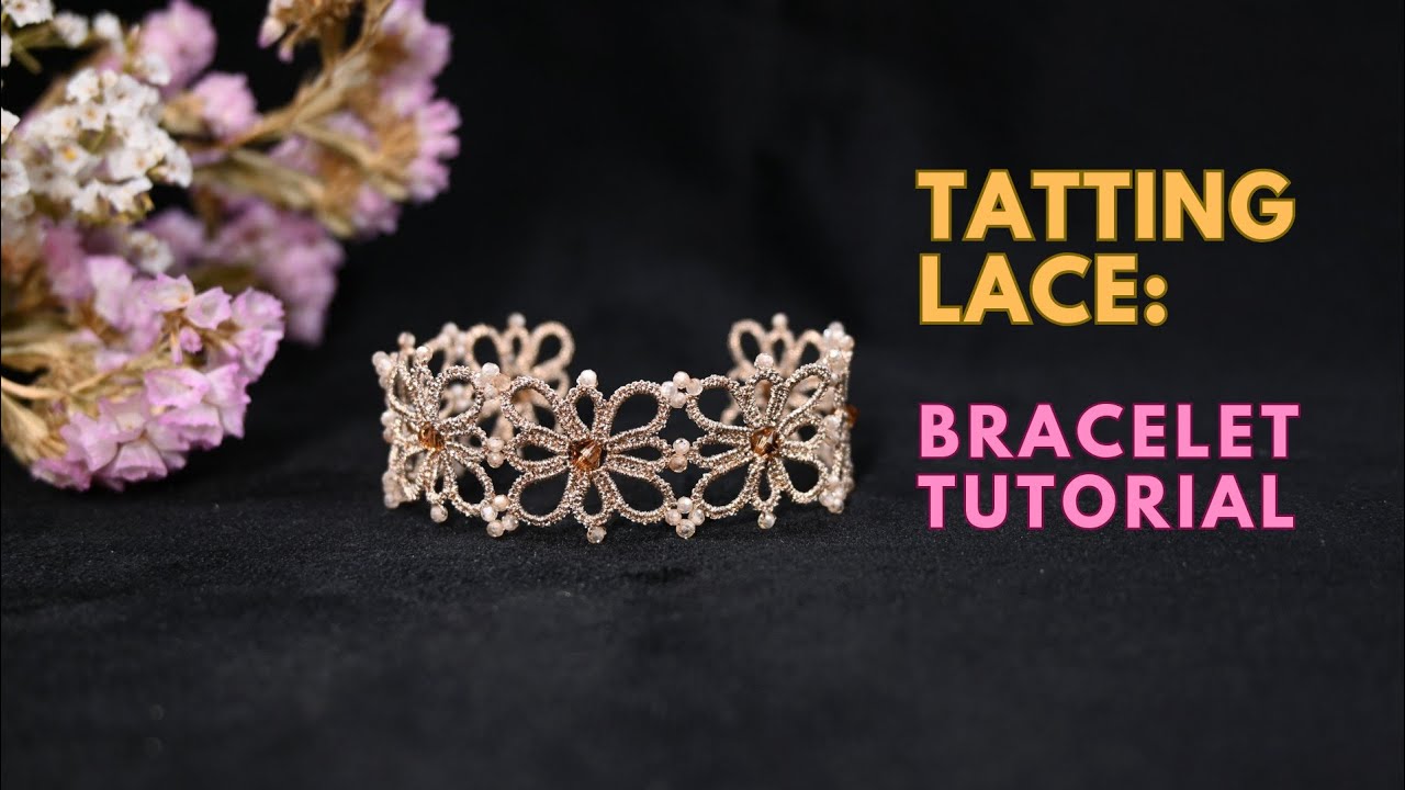 Shuttle tatting | Tatting lace bracelet with just One Shuttle - YouTube