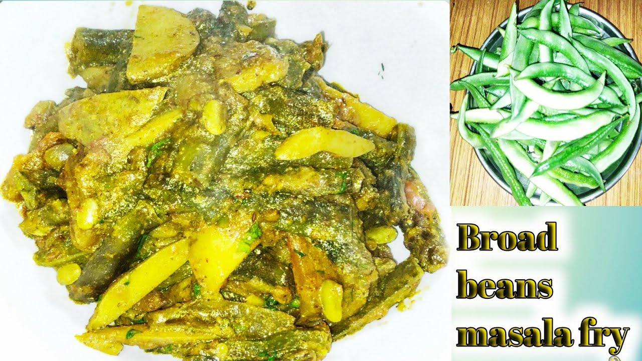 Broad Beans Masala Fry | Semfali Aalu Masala Fry | सेम आलू मसाला सब्जी ...