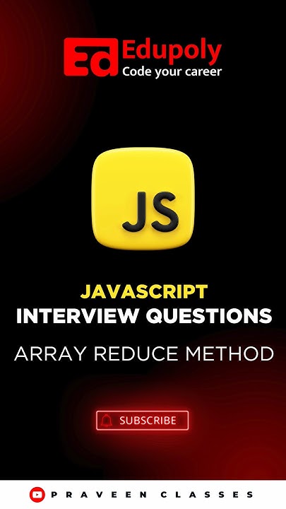Javascript Latest Interview Question | Array Reduce Method - YouTube