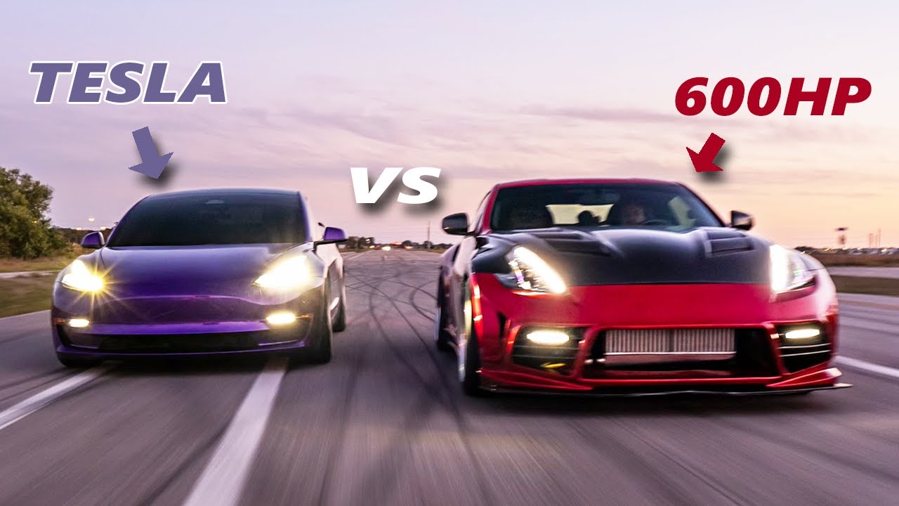 Tesla Owner Embarrasses Cocky Turbo 370z! - YouTube