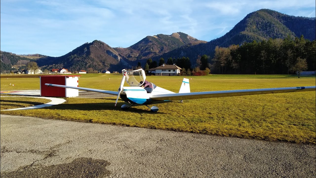 Landing on grass airfield - YouTube