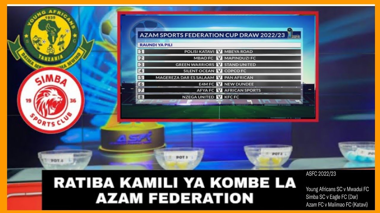 🔴Breaking:Ratiba kamili ya Kombe la Azam Federation Cup (ASFC) hii hapa ...