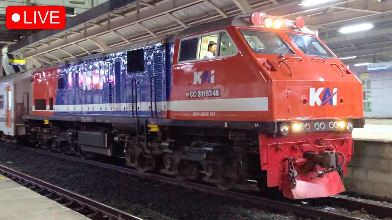 🔴 LOKOMOTIF CC 201 LIVERY MERAH BIRU RNB KE JAKARTA LAGI !! Hunting ...