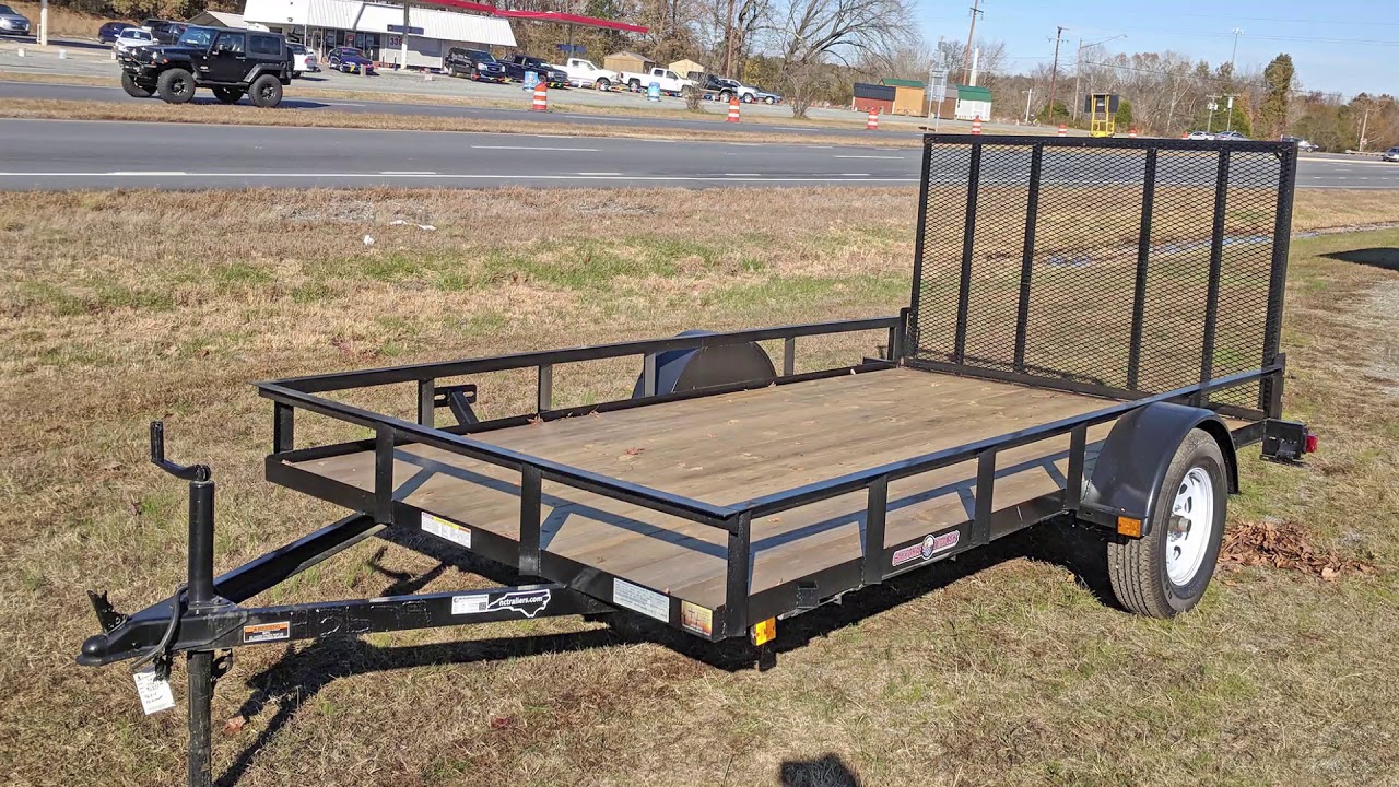 76x12 3K Top Rail - Utility Landscape Trailer - YouTube