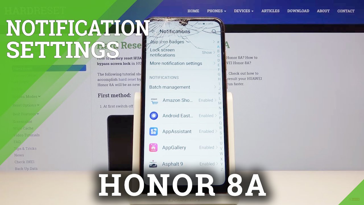 How to Enter Notification Settings in HONOR 8A – Mange Notification ...