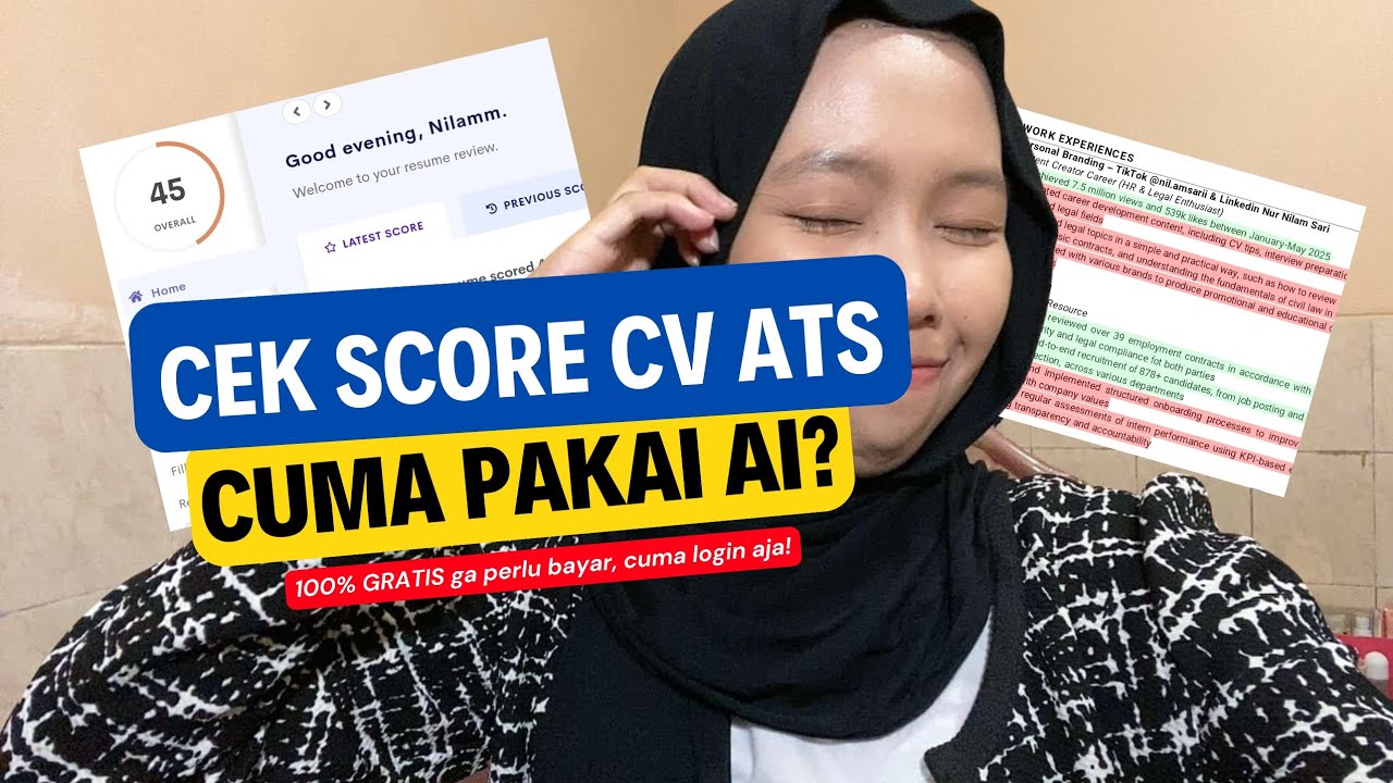 Cara Check Skor CV ATS Friendly Pakai AI⁉️ GRATIS🚀 - YouTube