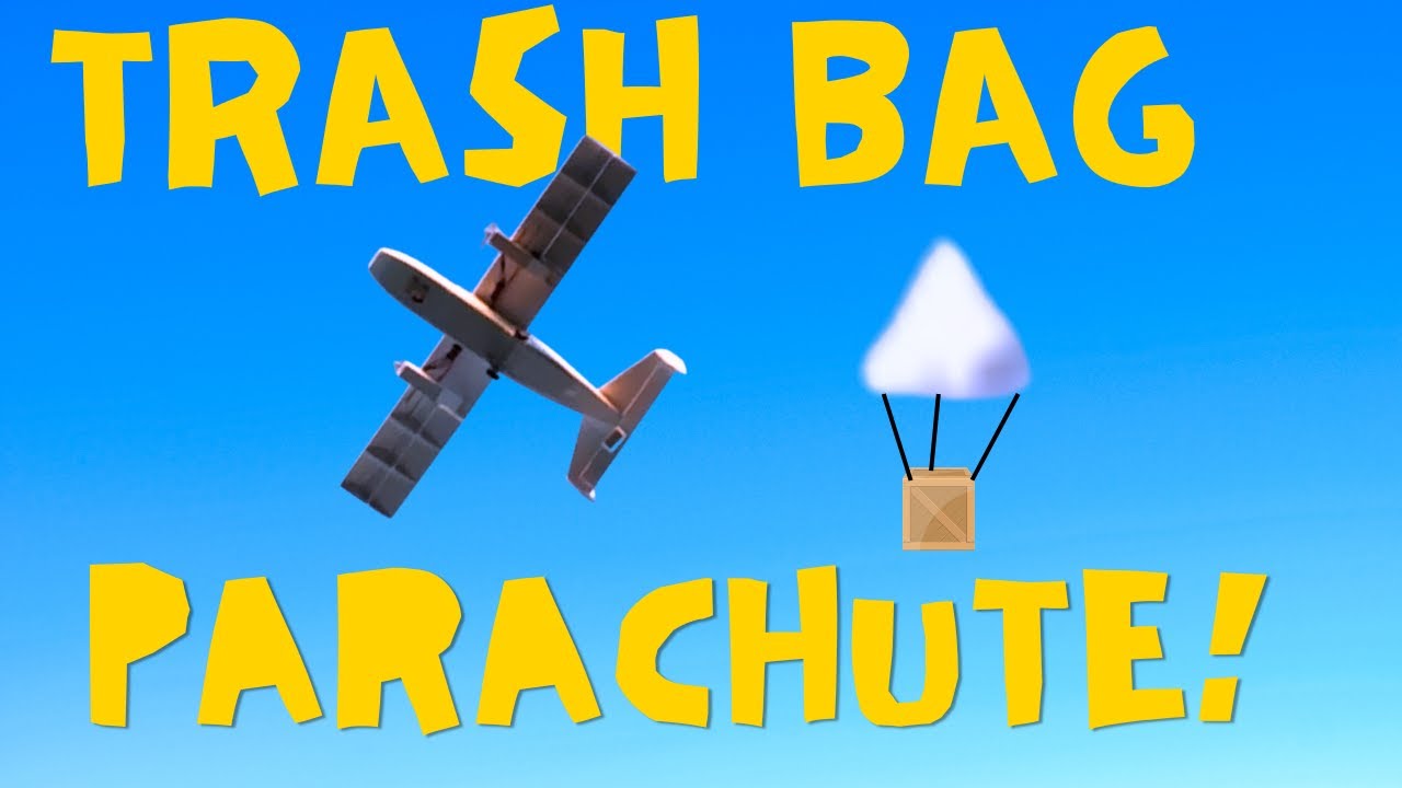 HOW TO MAKE A EASY PARACHUTE FROM A TRASH BAG!! - YouTube