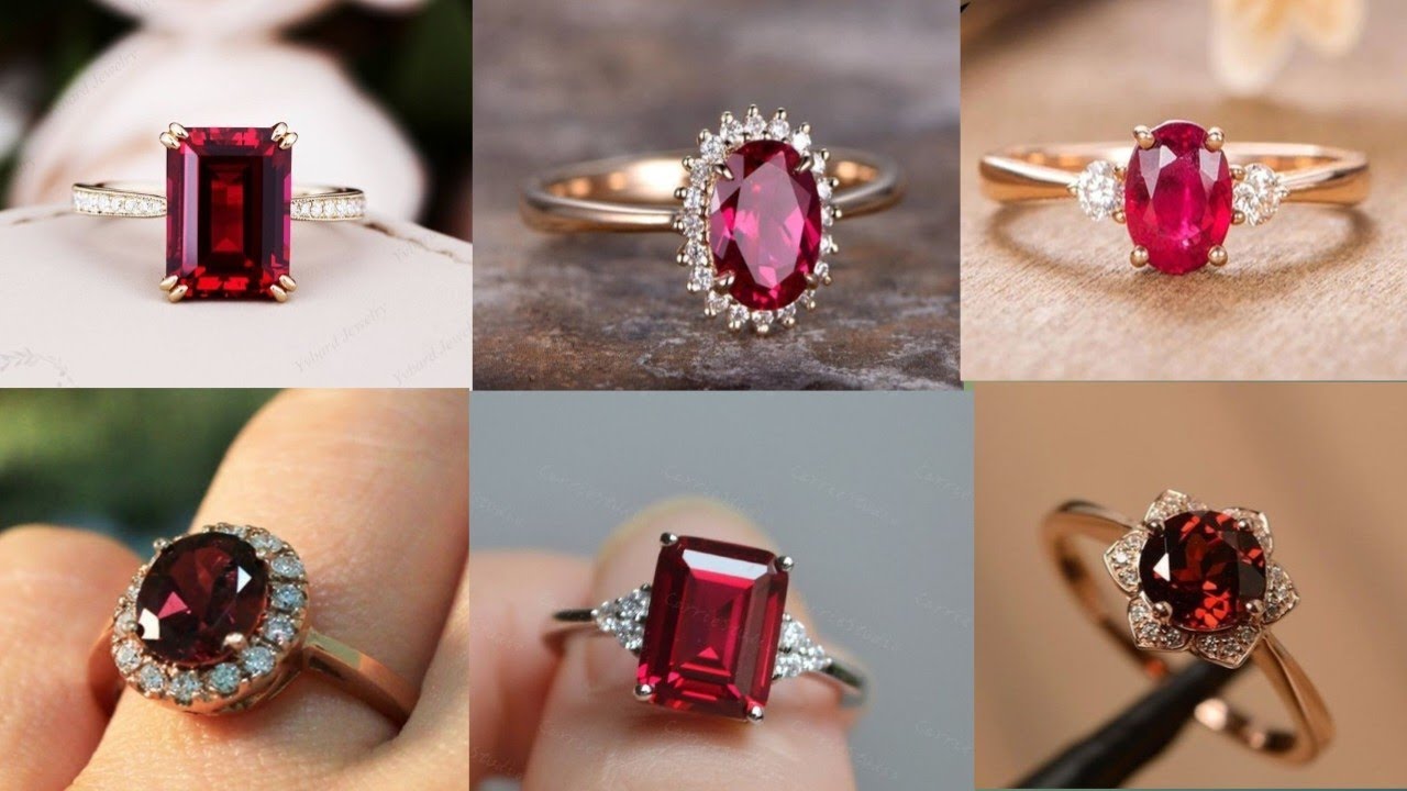 Most beautiful Gold Ring Design With Red Stone | Gold Rings ...