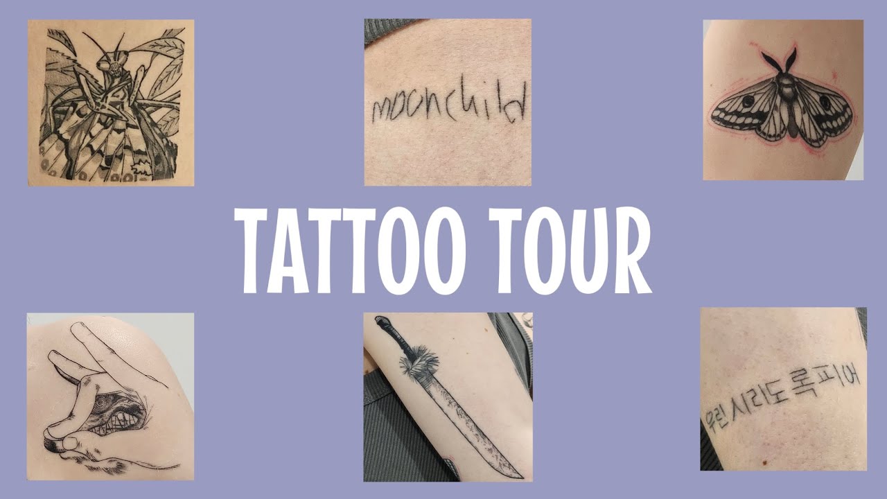 tattoo tour!! - YouTube