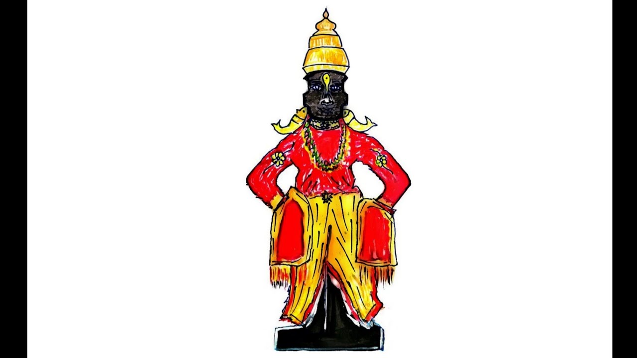 Lord Vitthal vithu-mauli pandurang hari sketch drawing Painting art ...