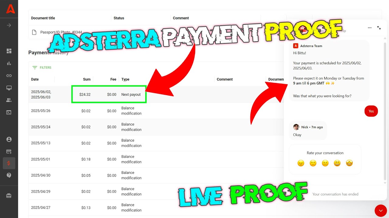 How To Withdraw Money From Adsterra with Live Proof 2025 | Adsterra ...