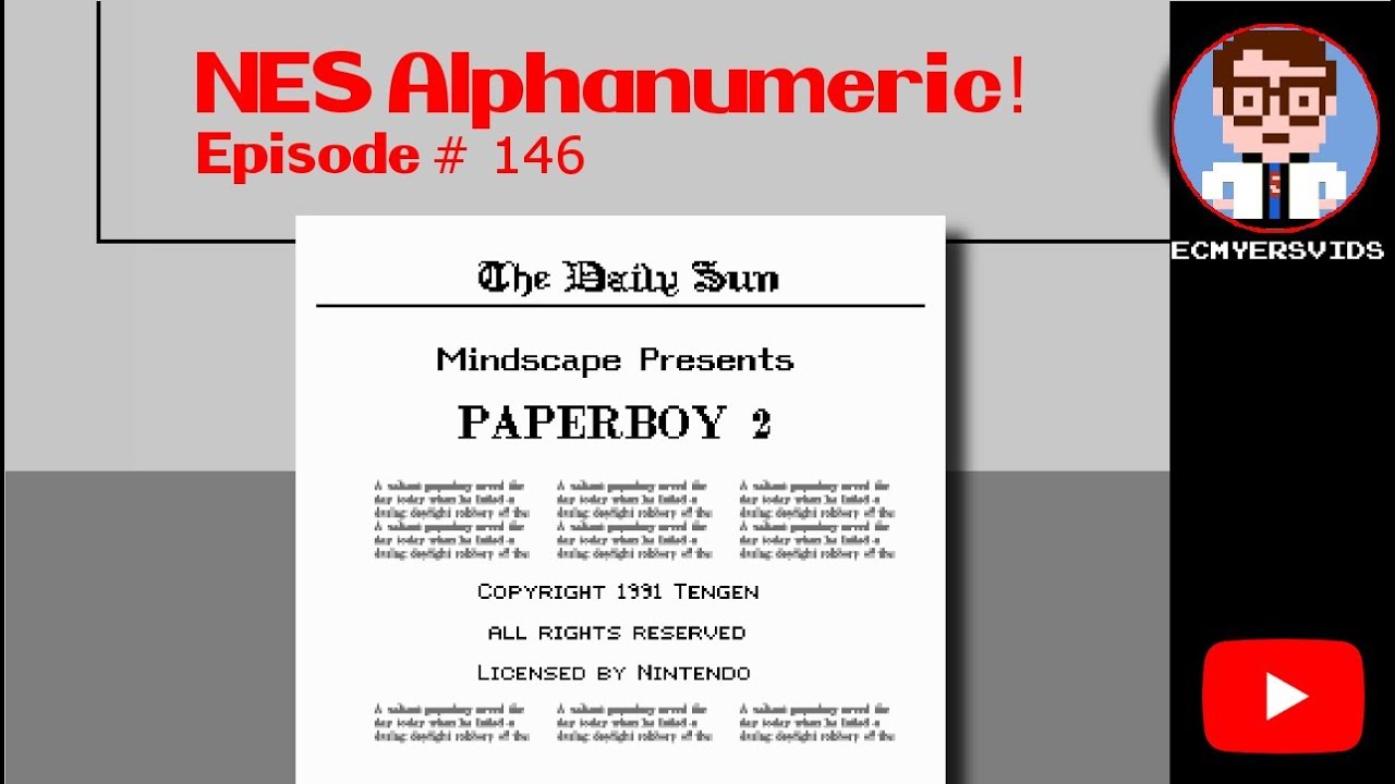 NES Alphanumeric! #146: PAPERBOY 2 + 8-Bit Xmas 2018 (NES Homebrew ...