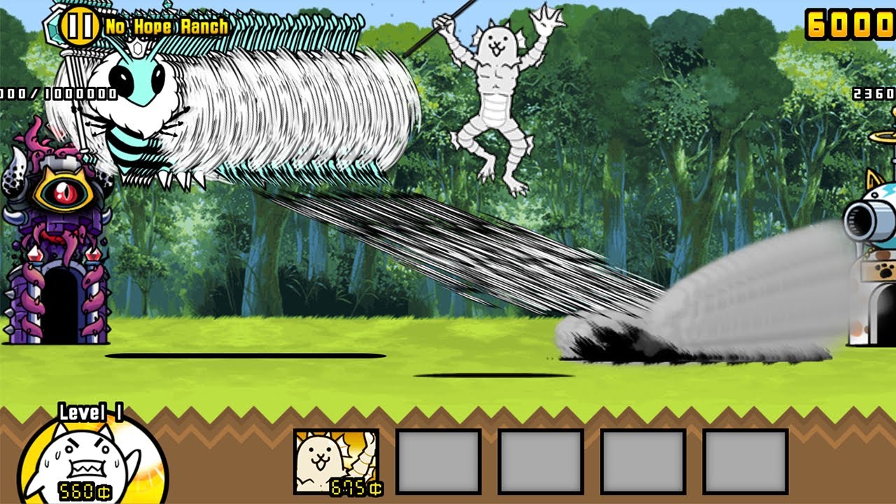 The Battle Cats - Queen B 50 VS Fishman Cat Alone - YouTube