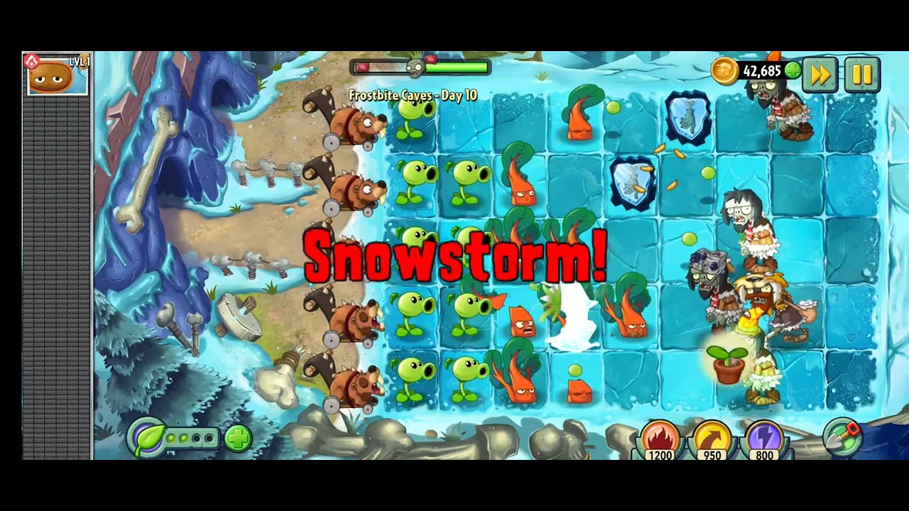 PVZ 2 - Frostbite Caves Day 10 | Plants vs Zombies 2 - YouTube